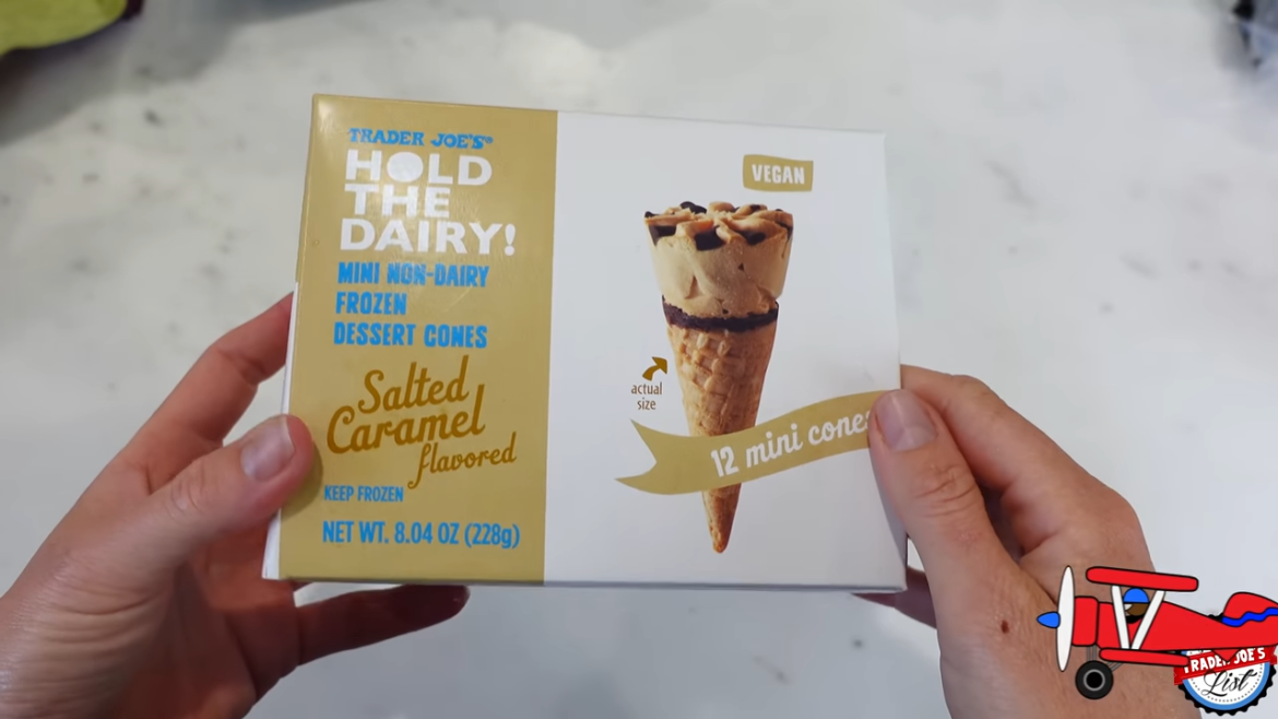 Trader Joe's Hold the Dairy Salted Caramel Cones Review, $4.29 - Trader ... Trader Joe's Hold the Dairy Salted Caramel Cones Review, $4.29 - Trader ...